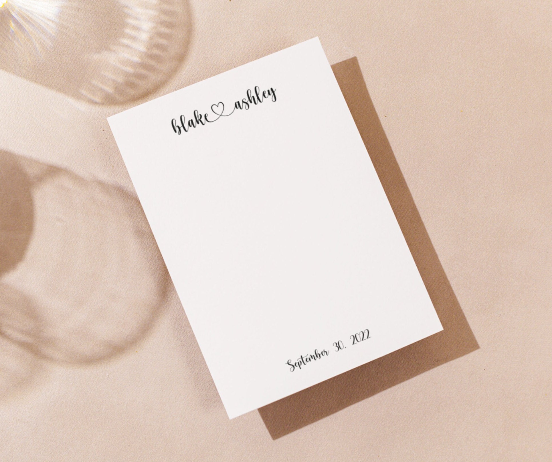 Custom Wedding Favor Notepad: Personalized Monogram Design - Etsy