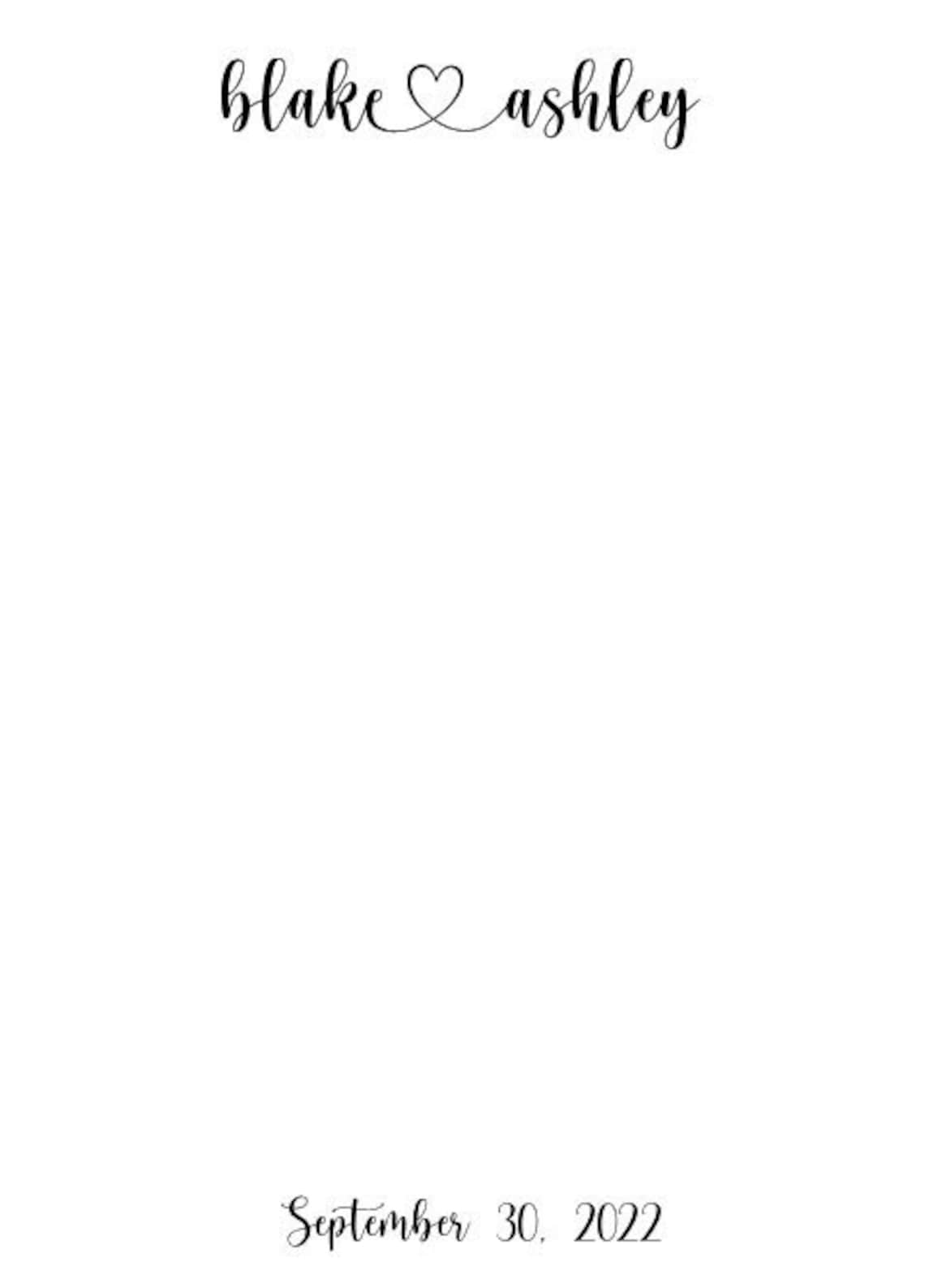 Custom Wedding Favor Notepad, Classic Design. Custom Monogram Notepad ...