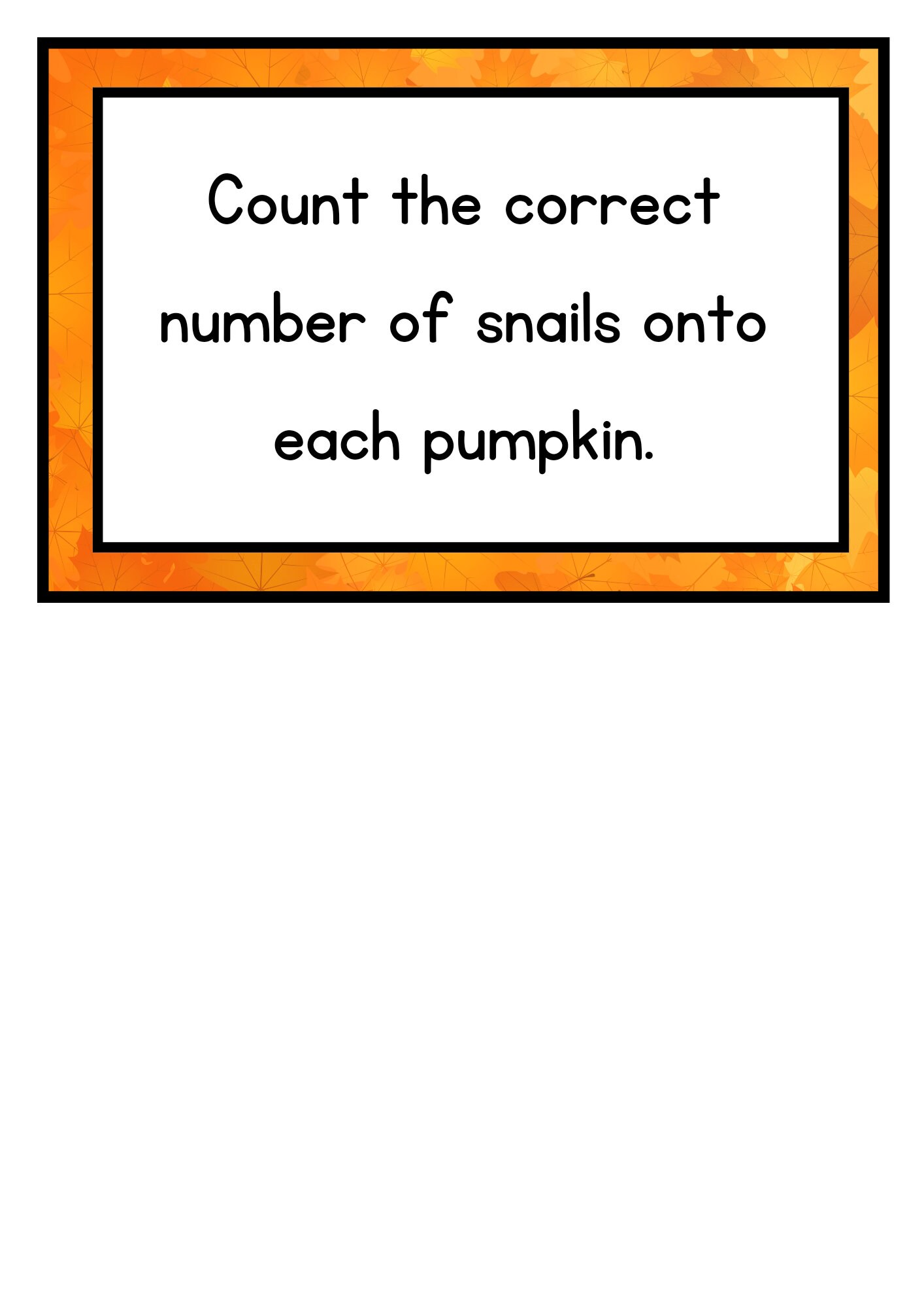 Autumn Pumpkin Counting Activity - Etsy
