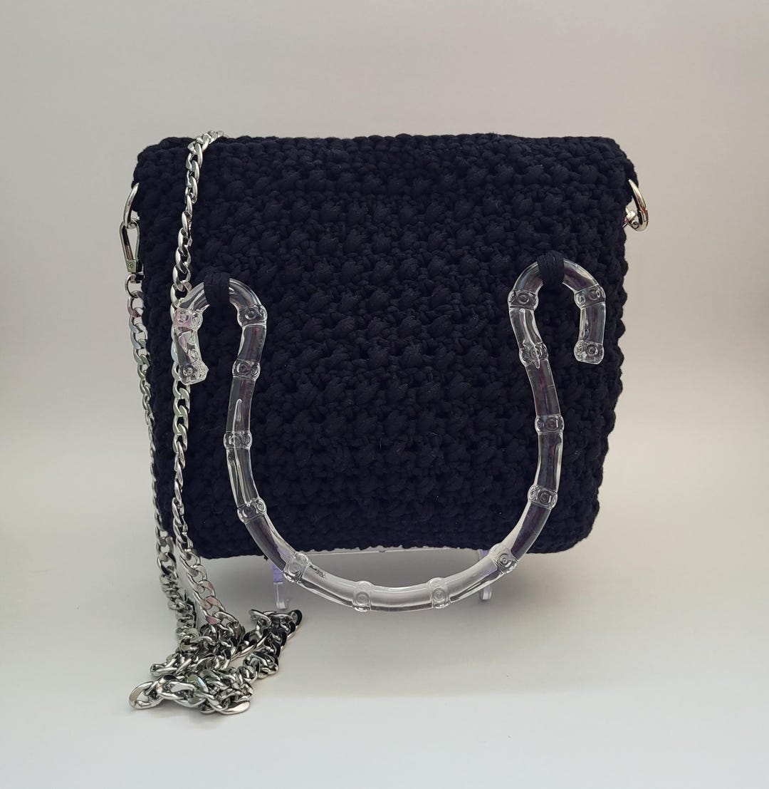 Black Crossbody Purse With Handles - Etsy