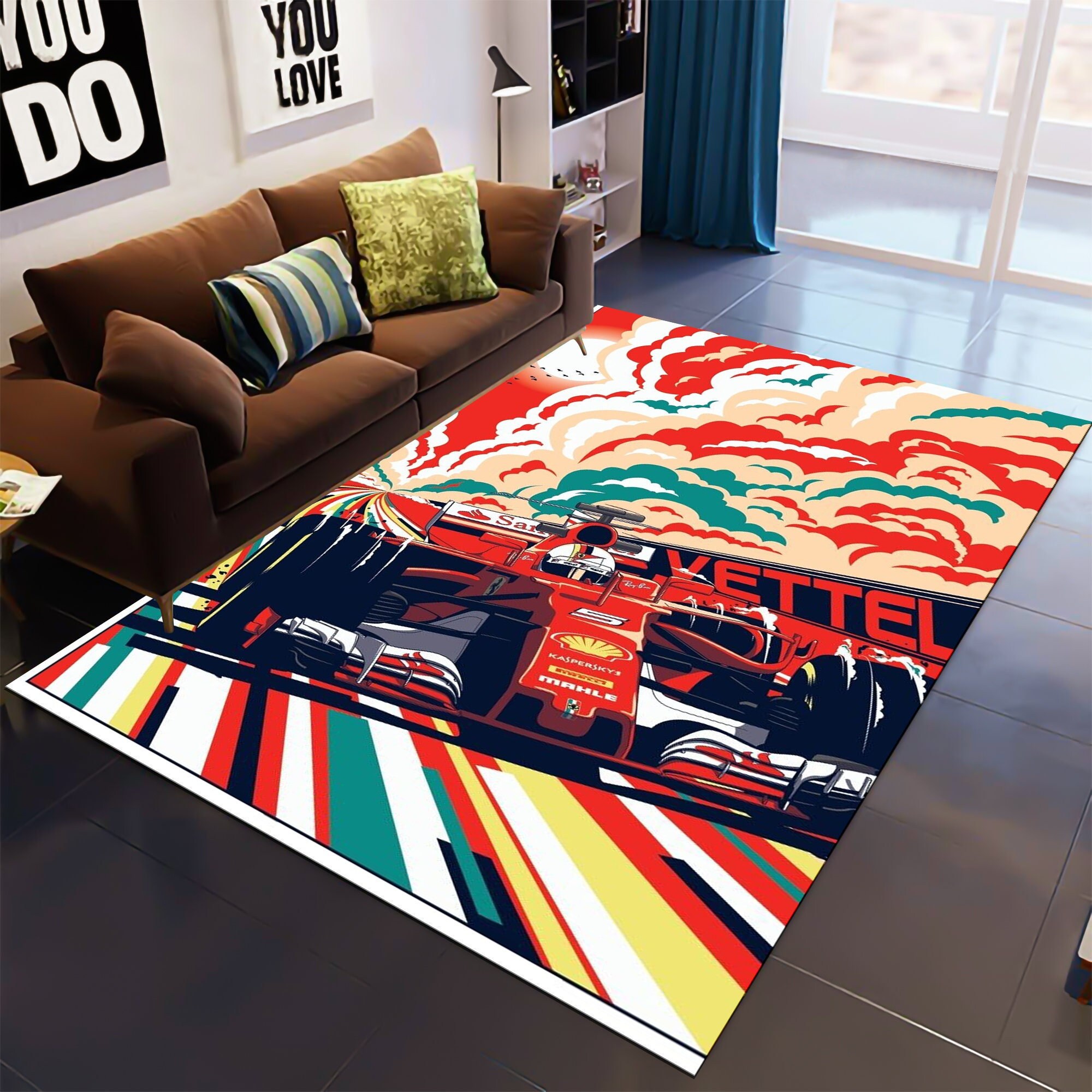 Formula Rug Car Rug Young Room Carpet Sport Cars Rug Game - Etsy
