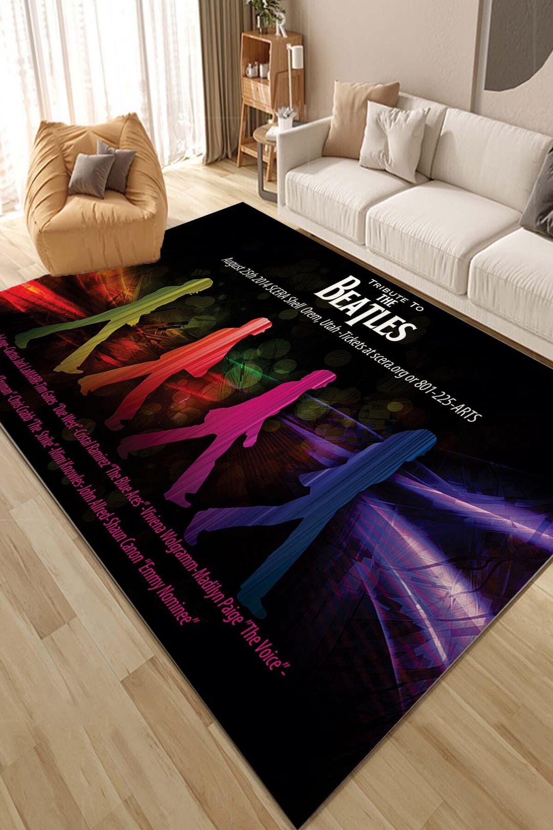 The Beatles Collage Rug, the Beatles Rug, Beatles Rug, the Beatles Art ...