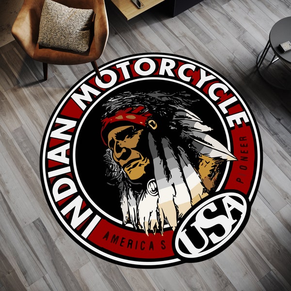Motorcycle Logo Rug - Etsy