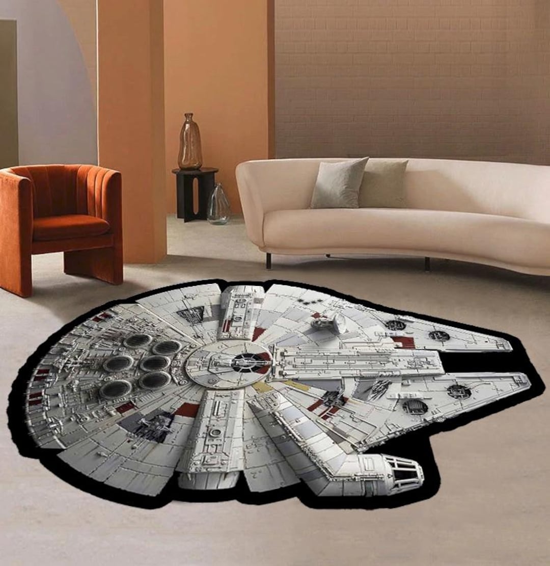 Starwars Rug, Millenium Falcon Shaped, Millenium Falcon Rug, Rug for ...