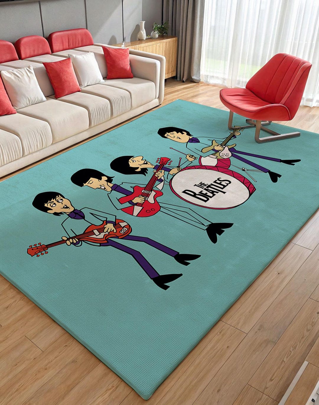 The Beatles Rug, Music Rug, Fan Rug, the Beatles Gift Rug, Best Selling ...