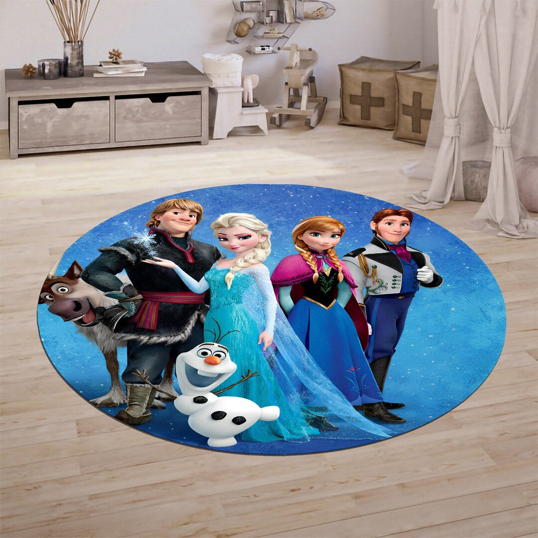 Elsa Rug Frozen Elsa Anna Olaf Rug Kids Room Rug Gift for - Etsy