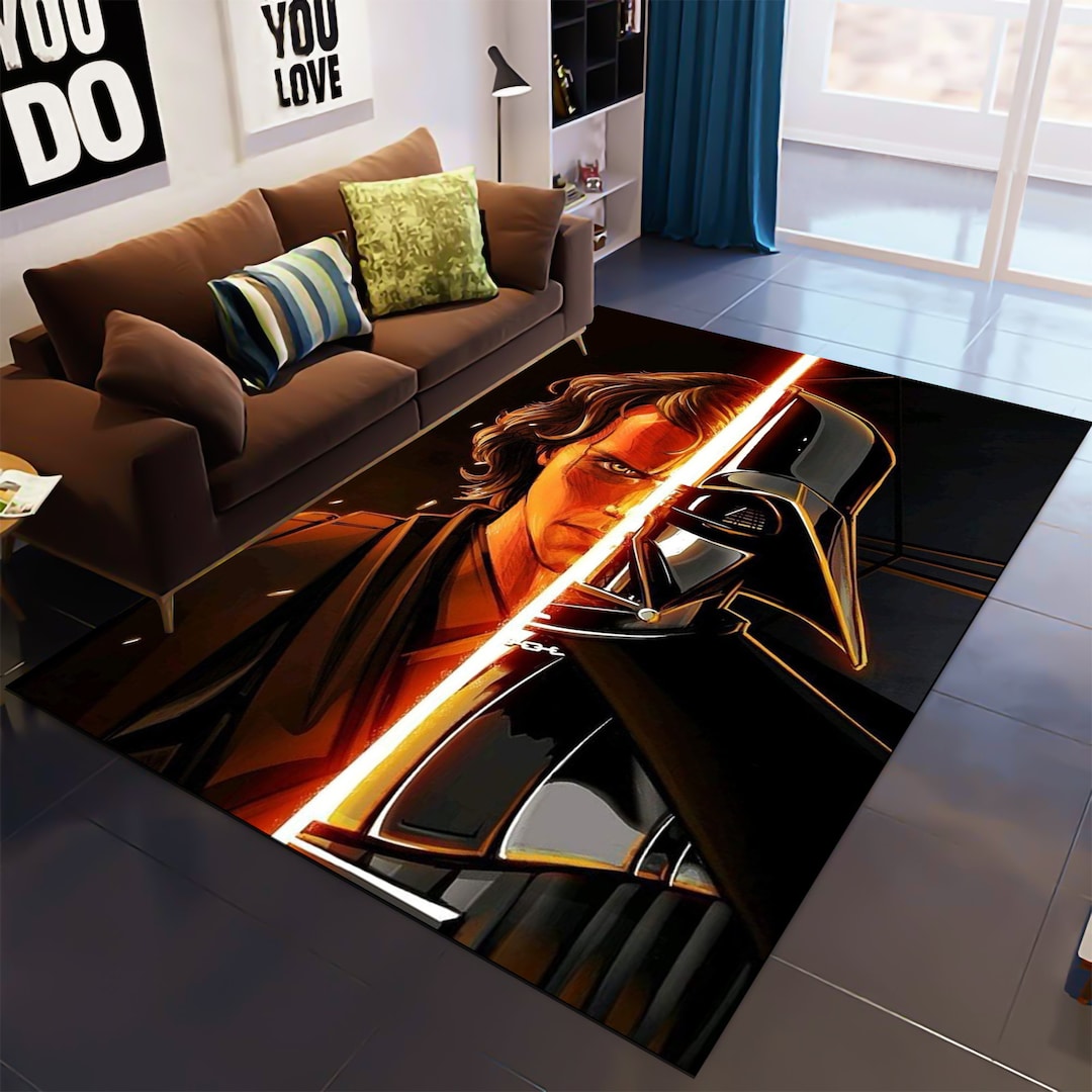Darth Vader Carpet, Star Wars Themed Area Rug, Easy Clean Modern ...