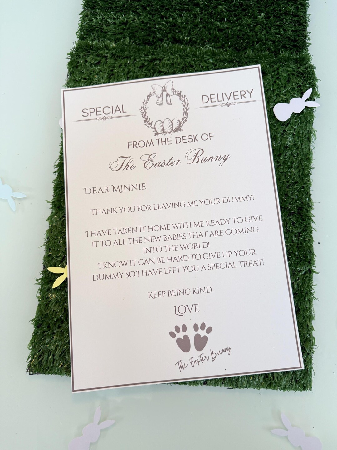 Personalised Dummy Letter, Letter From the Easter Bunny, Printed on ...