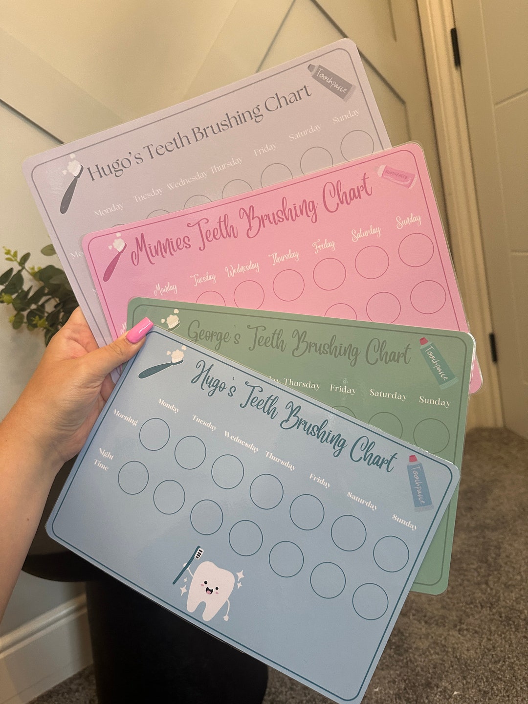 Personalized Teeth Brushing Reward Chart: Kids Routine, Includes ...