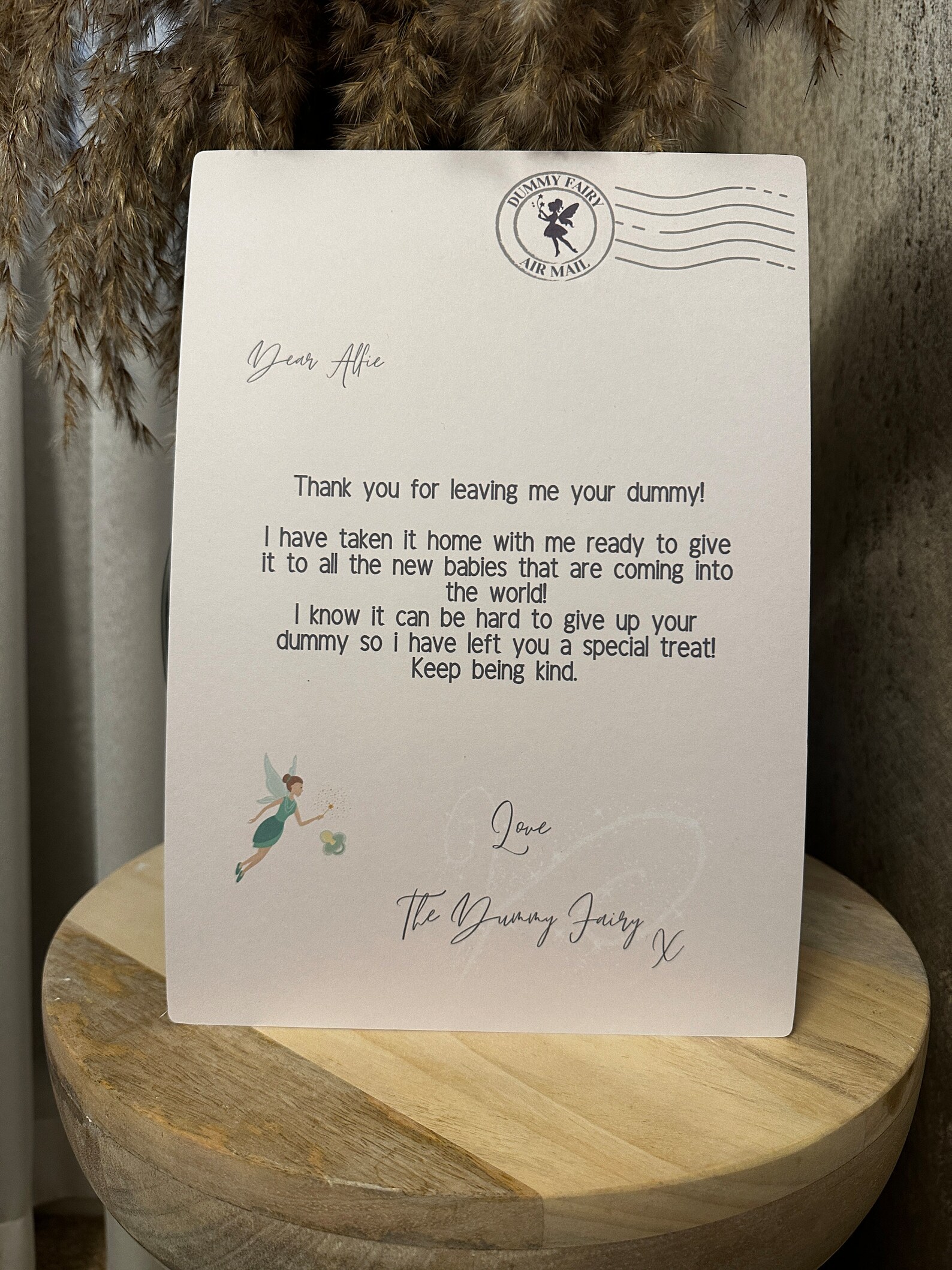 Personalised Dummy Fairy Letter, A4 Size, Printed on 300gsm Matte Card ...