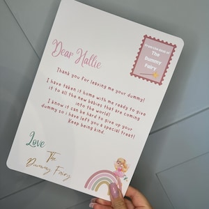 Personalised Dummy Fairy Letter, A4 Size, Printed on 300gsm Matte Card ...