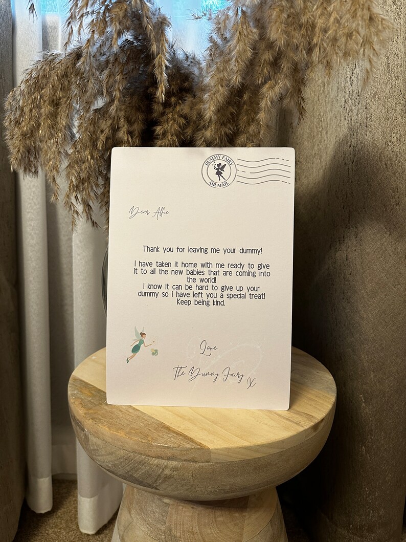 Personalised Dummy Fairy Letter, A4 Size, Printed on 300gsm Matte Card ...