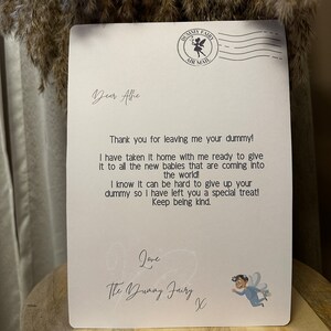 Personalised Dummy Fairy Letter, A4 Size, Printed on 300gsm Matte Card ...