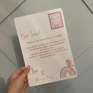 Personalised Dummy Fairy Letter, A4 Size, Printed on 300gsm Matte Card ...