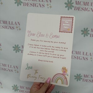 Personalised Dummy Fairy Letter, A4 Size, Printed on 300gsm Matte Card ...
