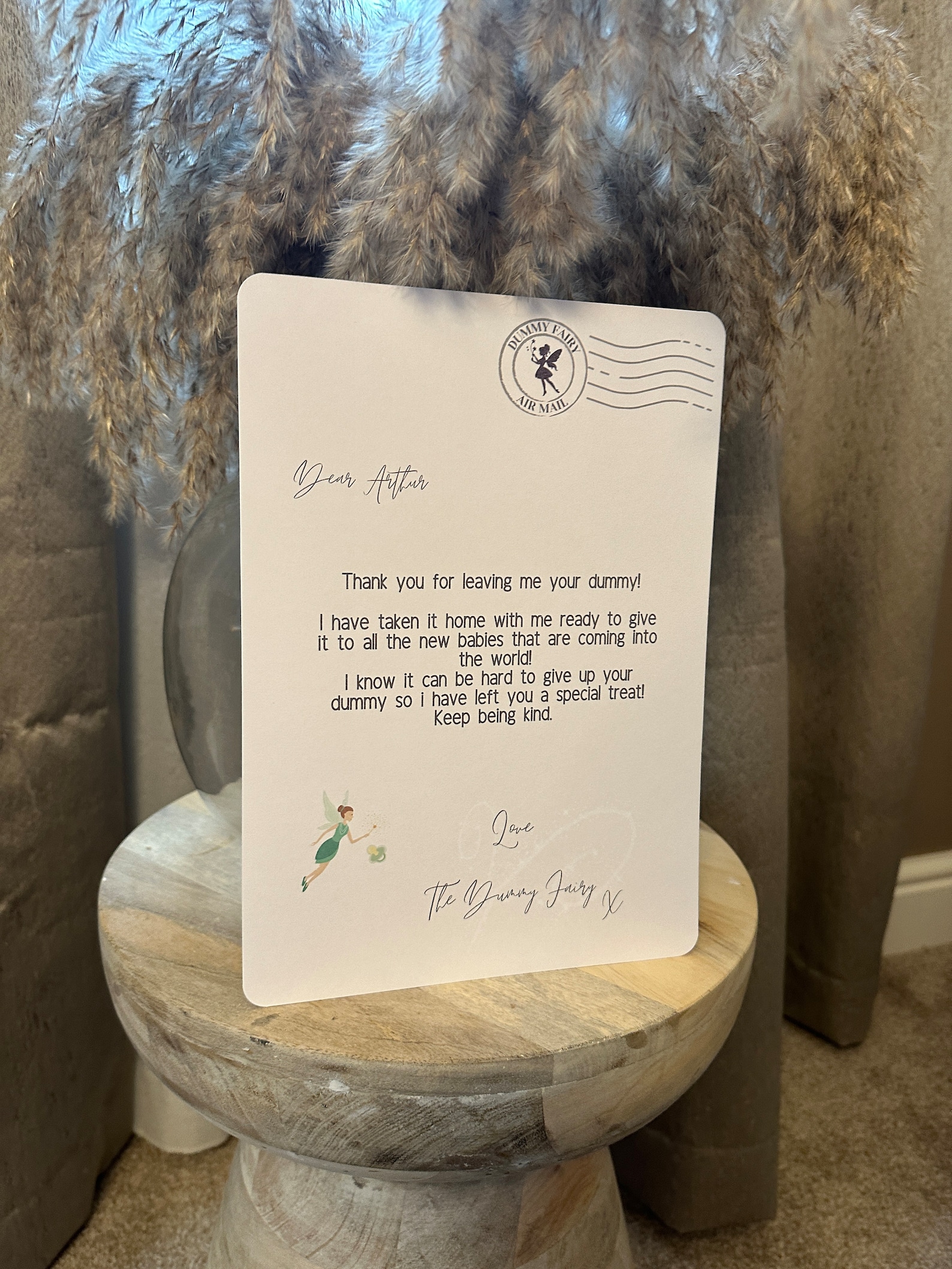 Personalised Dummy Fairy Letter, A4 Size, Printed on 300gsm Matte Card ...