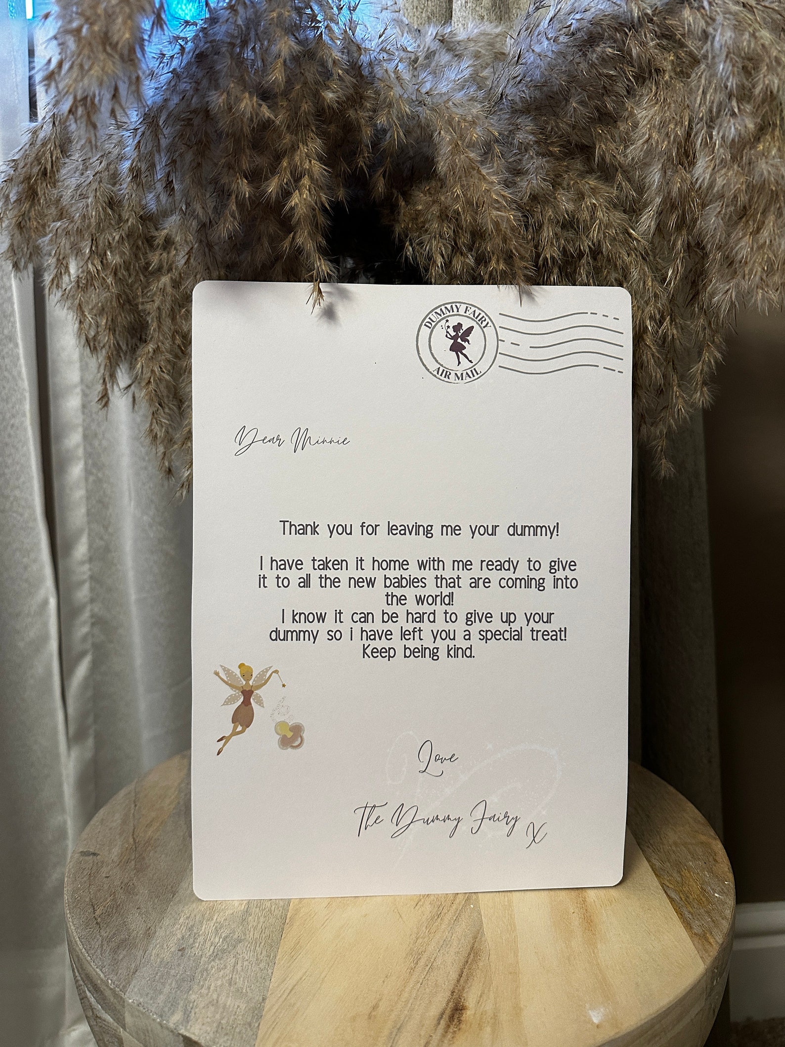 Personalised Dummy Fairy Letter, A4 Size, Printed on 300gsm Matte Card ...
