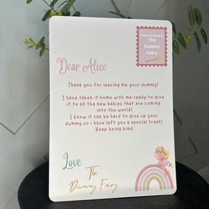 Personalised Dummy Fairy Letter, A4 Size, Printed on 300gsm Matte Card ...
