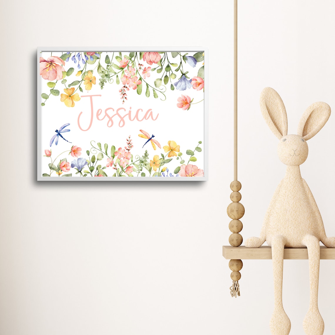 CUSTOM Wildflower Baby Name, Girl's Nursery Wall Art, Girl's Name Wall Art, Wildflower Name Art ...