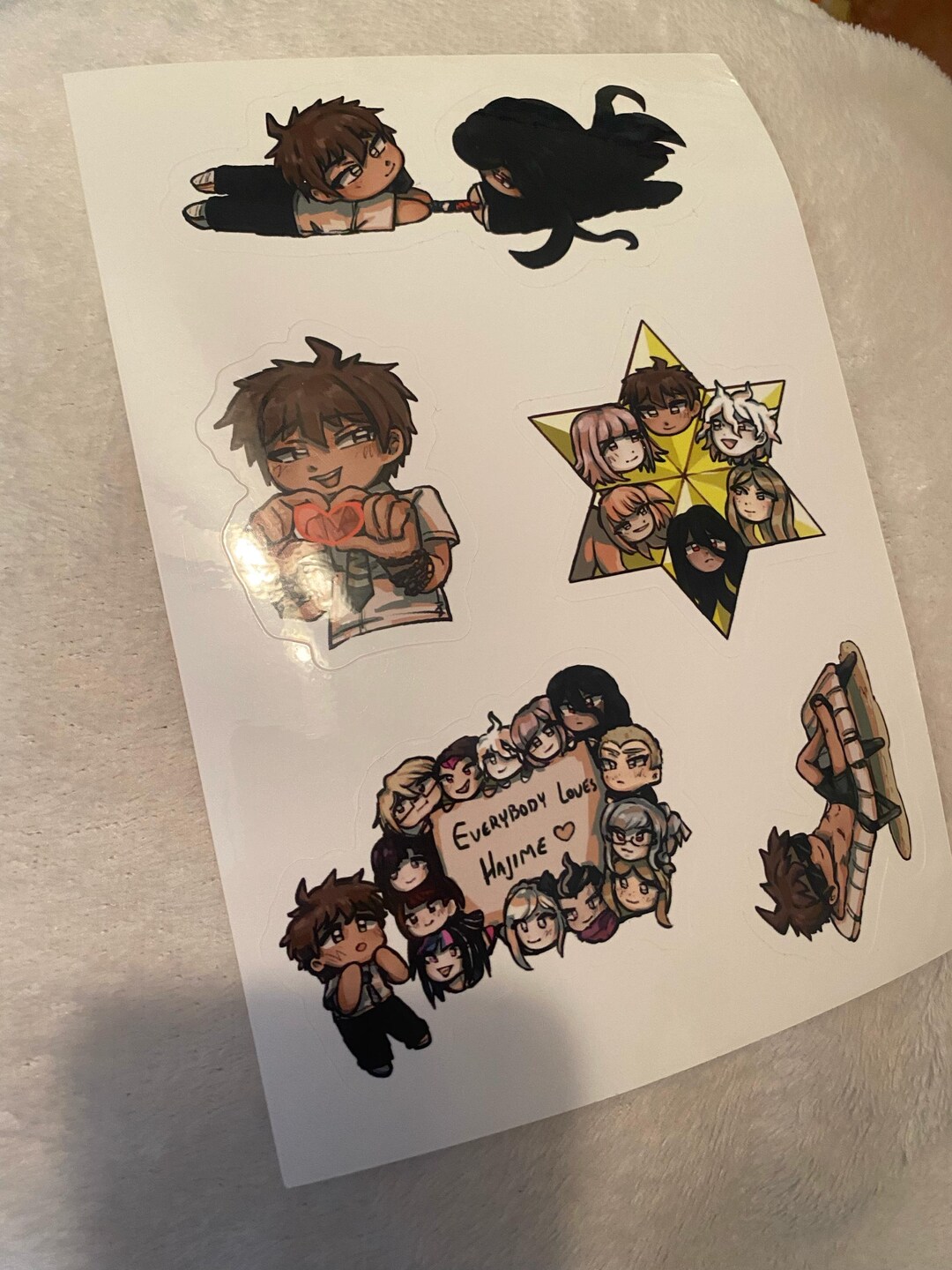 Hajime Hinata and Friends Danganronpa Sticker Sheet - Etsy