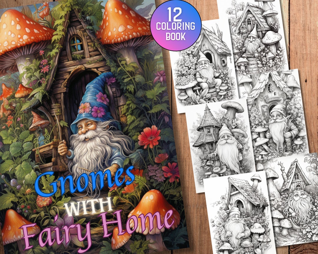 12 Gnome With Fairy Homes Coloring Pages - Fantasy Coloring Pages ...