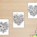 20 Hearth Shaped Flowers Coloring Page for Kids and Adults, Floral ...