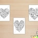 20 Hearth Shaped Flowers Coloring Page for Kids and Adults, Floral ...