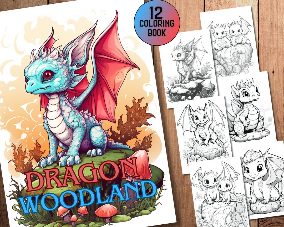 12 Fantasy Dragon Baby Coloring Book Pt.4 | Adult & Kids Coloring Pages ...