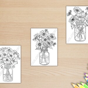 40 Spring Coloring Book Bundle for Kids and Adults, Floral, Flower ...