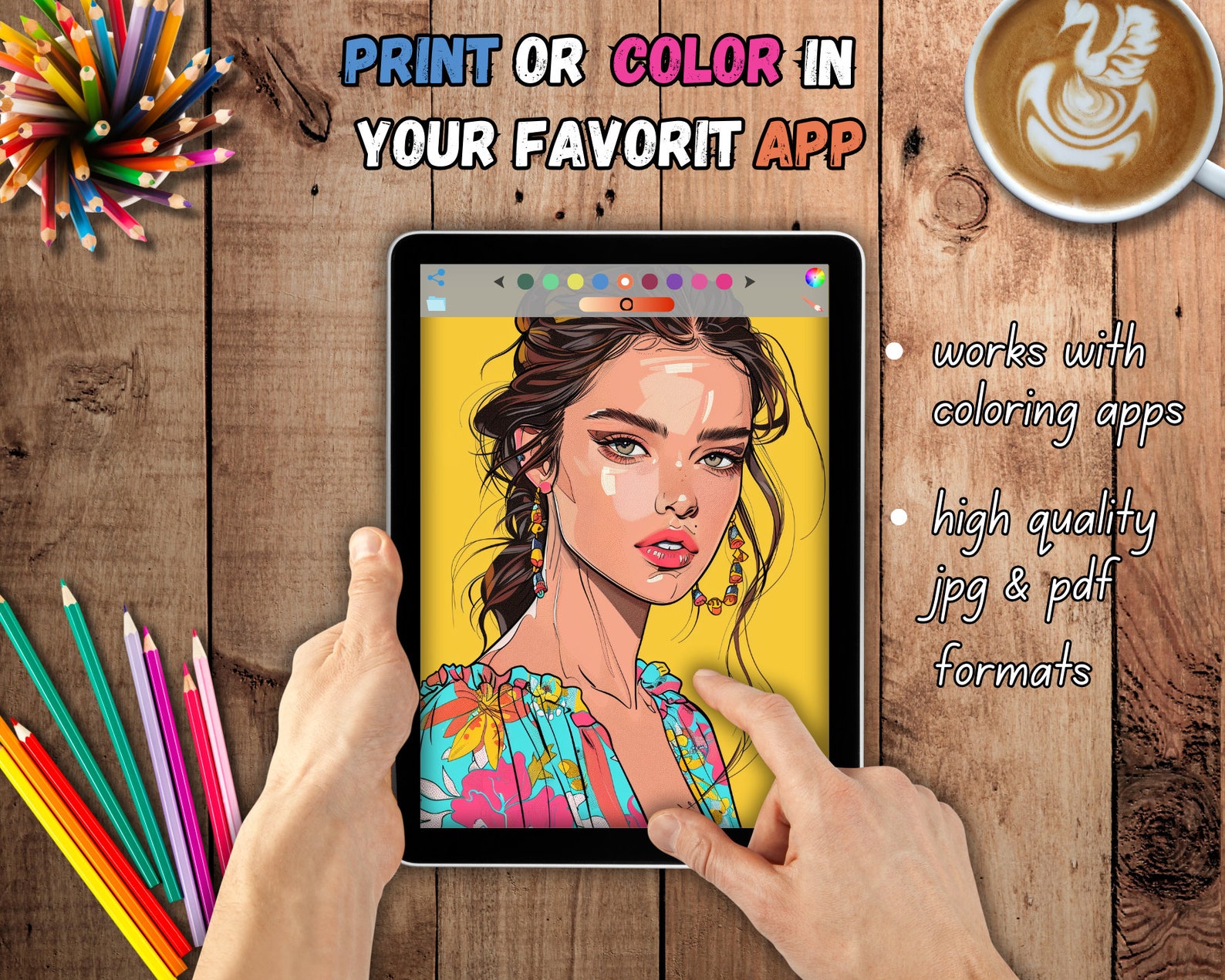 12 Women Fashion Coloring Book, Adult Coloring, Women Coloring, Fashion ...