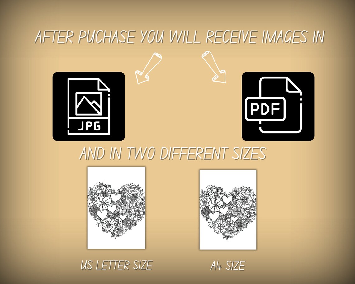 20 Hearth Shaped Flowers Coloring Page for Kids and Adults, Floral ...