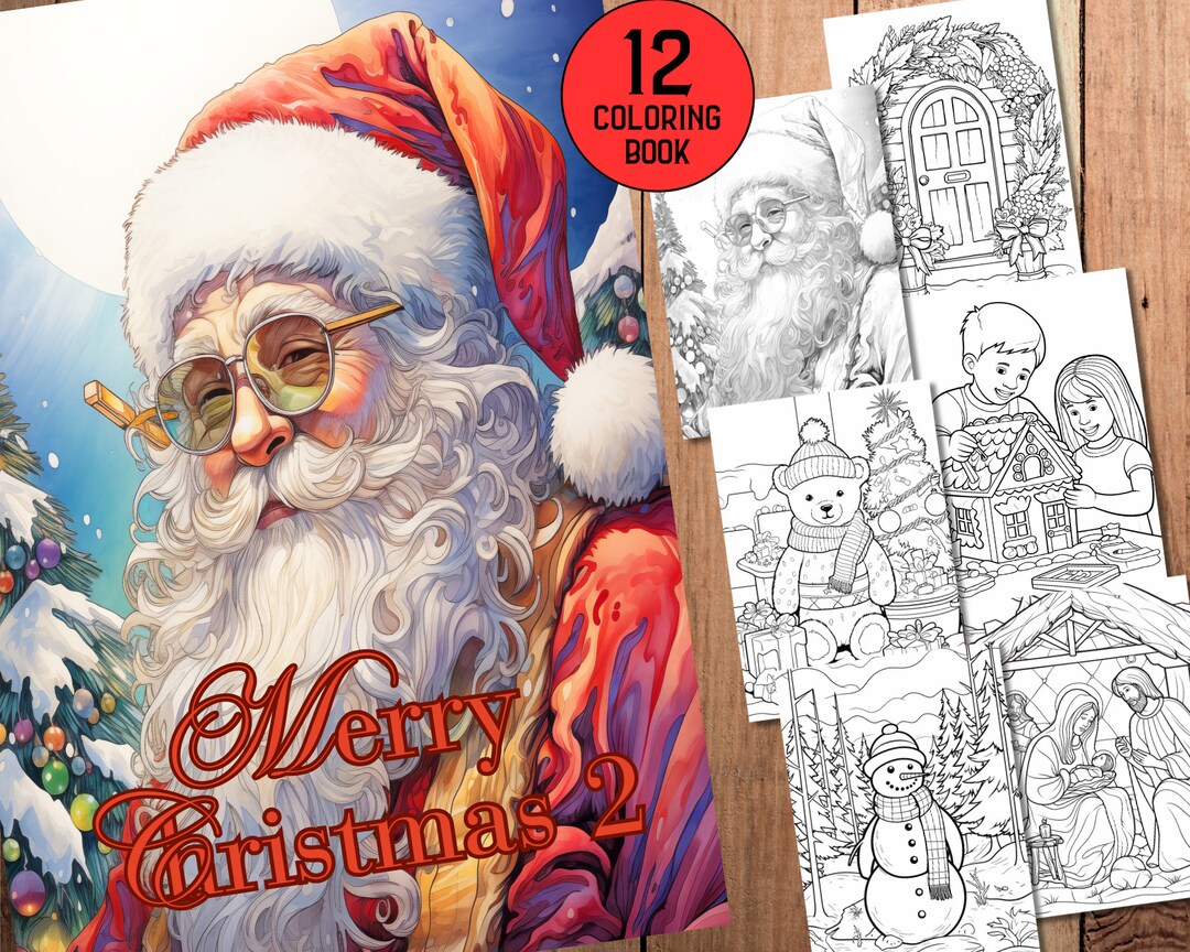 12 Festive Christmas Coloring Pages Pt.2 Adult Kids Coloring Pages ...