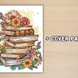 20 Blooming Floral Books Coloring Pages for Kid and Adults Digital ...