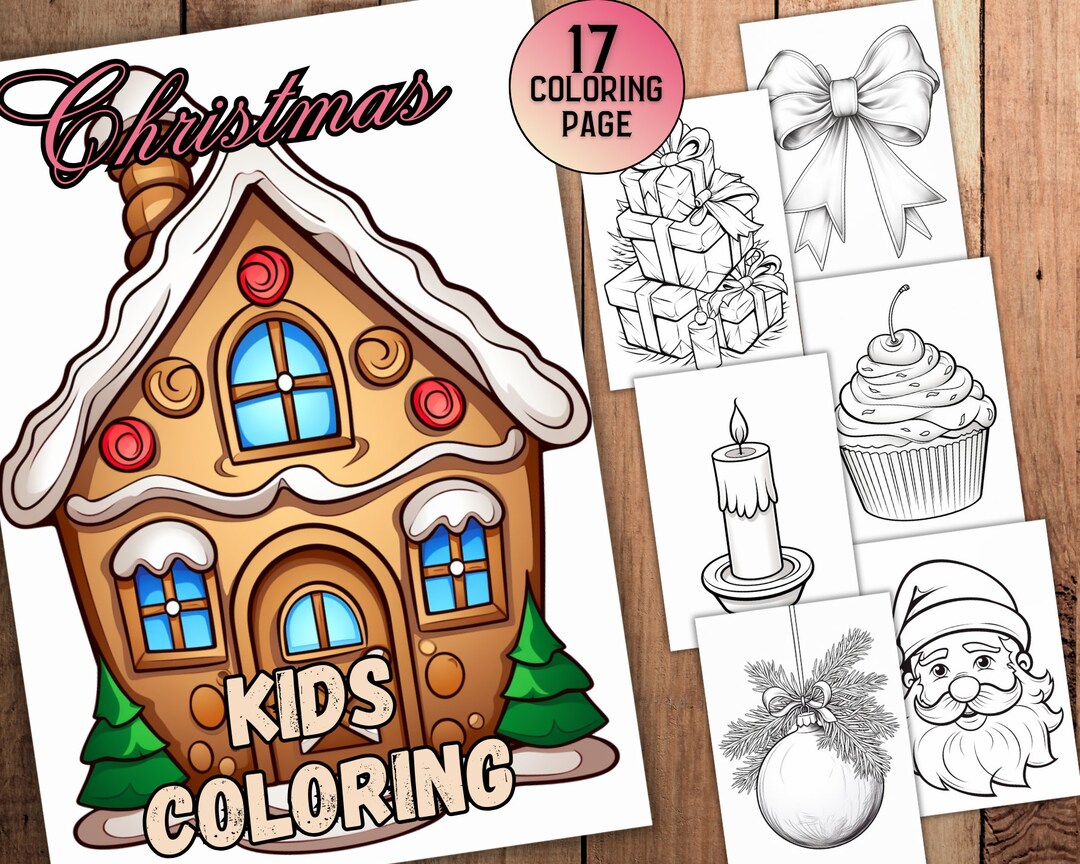 17 Kids Christmas Coloring Pages Kids Coloring Printable - Etsy