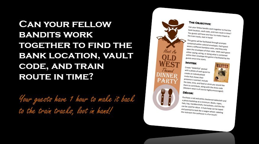 Western Dinner Party Instructions - Etsy