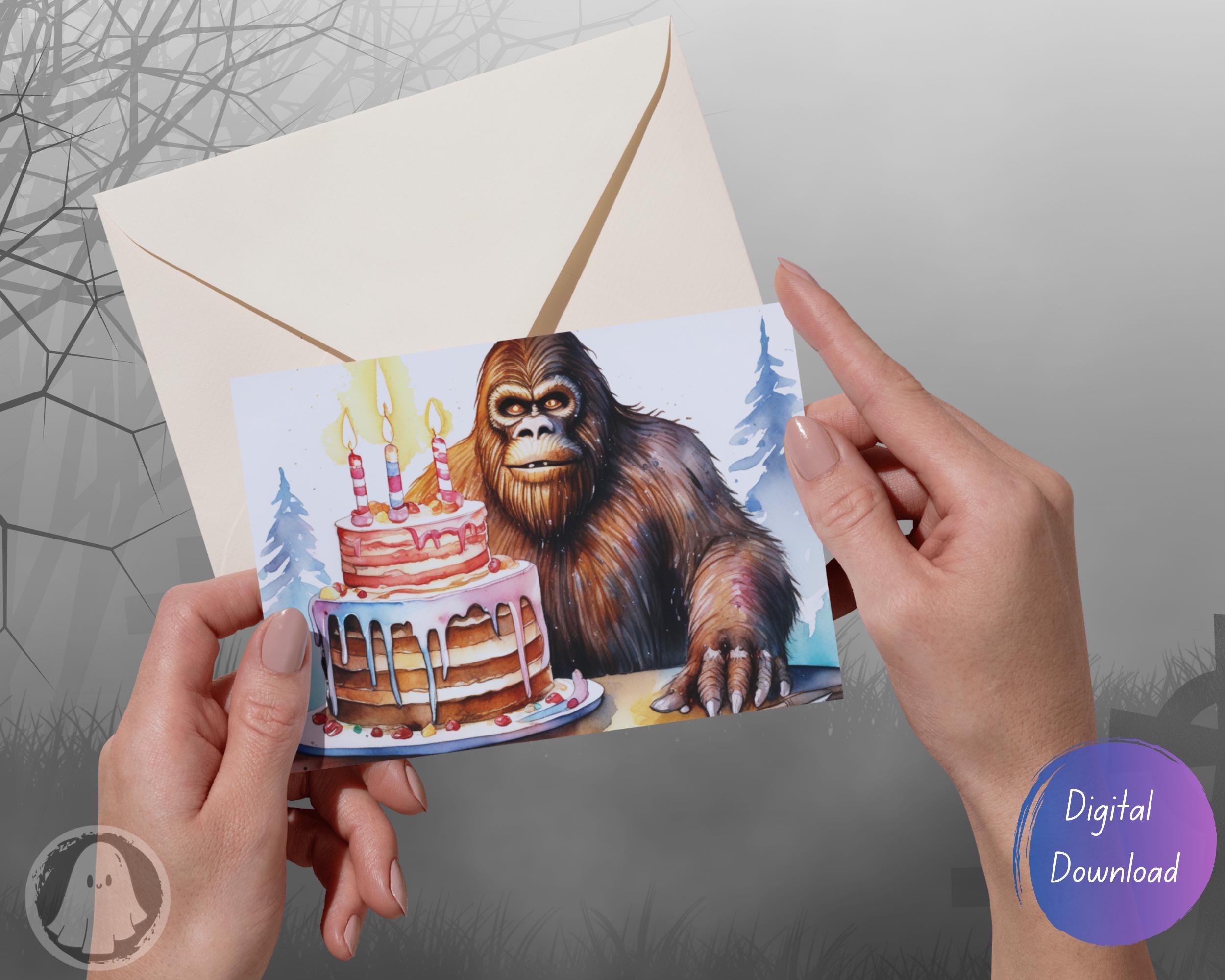Unique Bigfoot Birthday Card | Fun and Printable Birthday Greeting ...