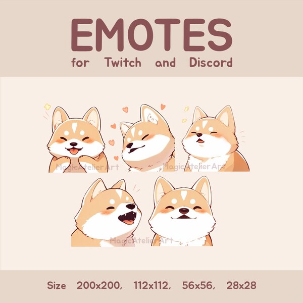 Twitch Emotes Discord Emotes Pack Cute Dog Emotes - Etsy