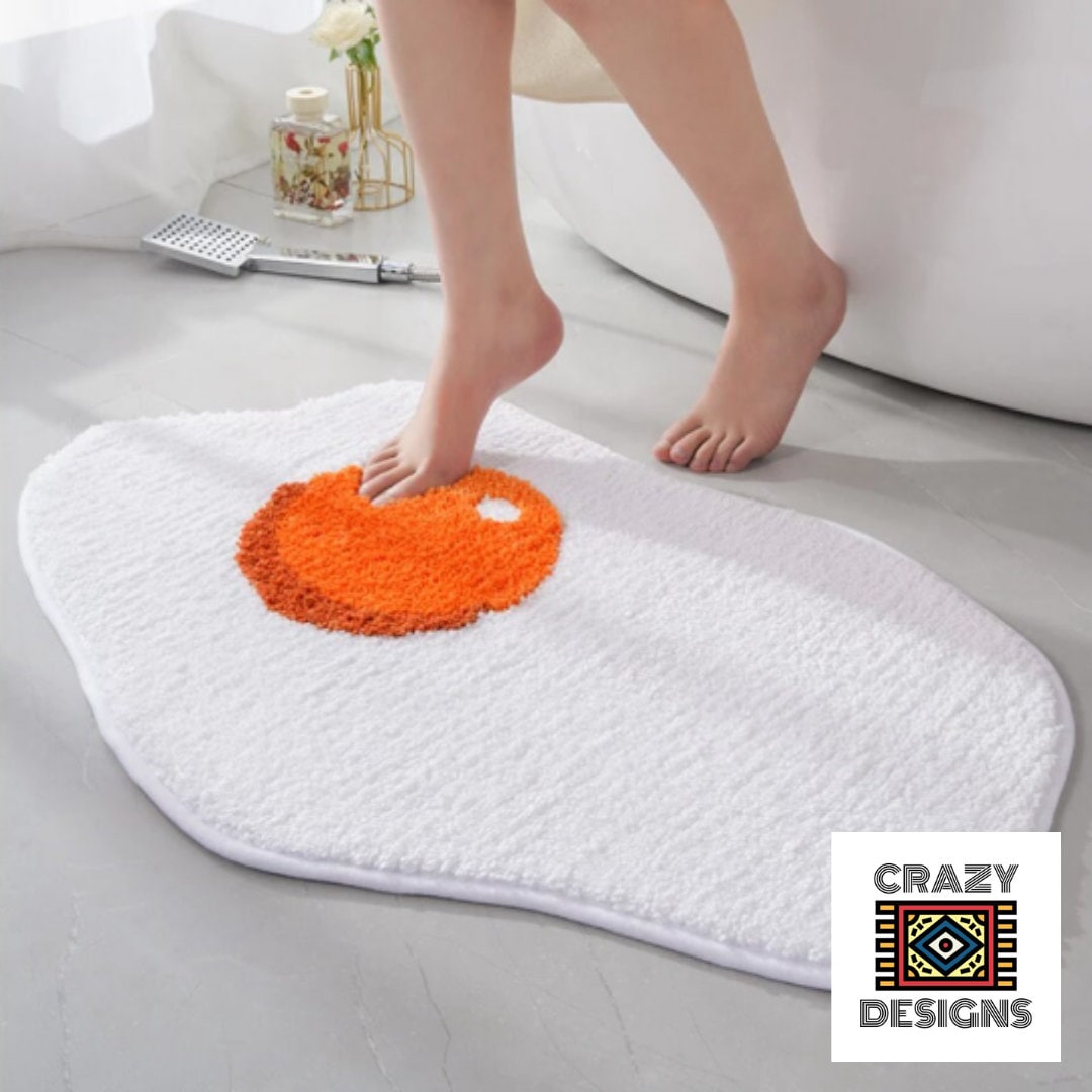 Custom Tufted Cracked Yellow Egg Yoke Plush Non-slip Fluffy - Etsy