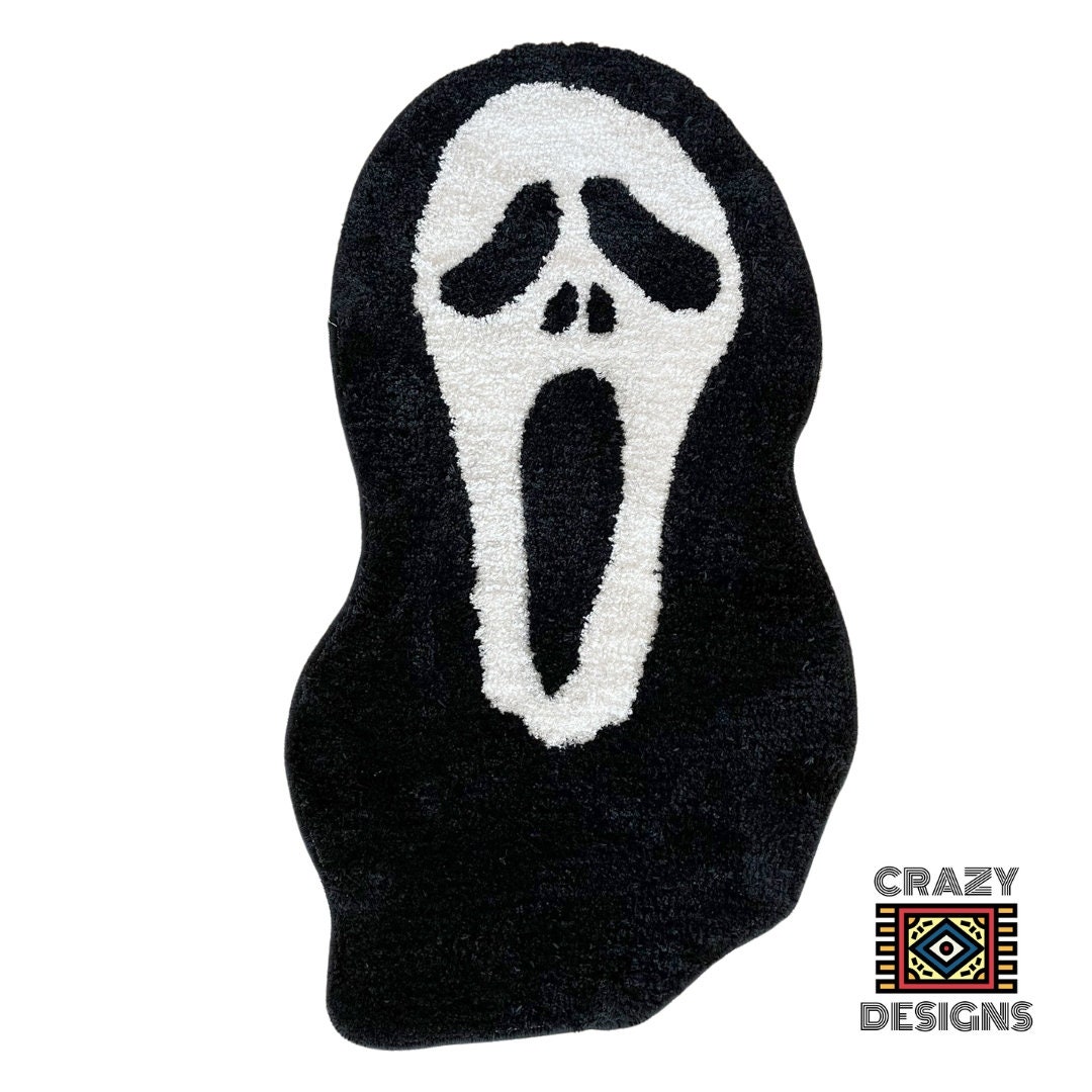 Custom Tufted Scream Ghostface Halloween Non-slip Acrylic Soft - Etsy