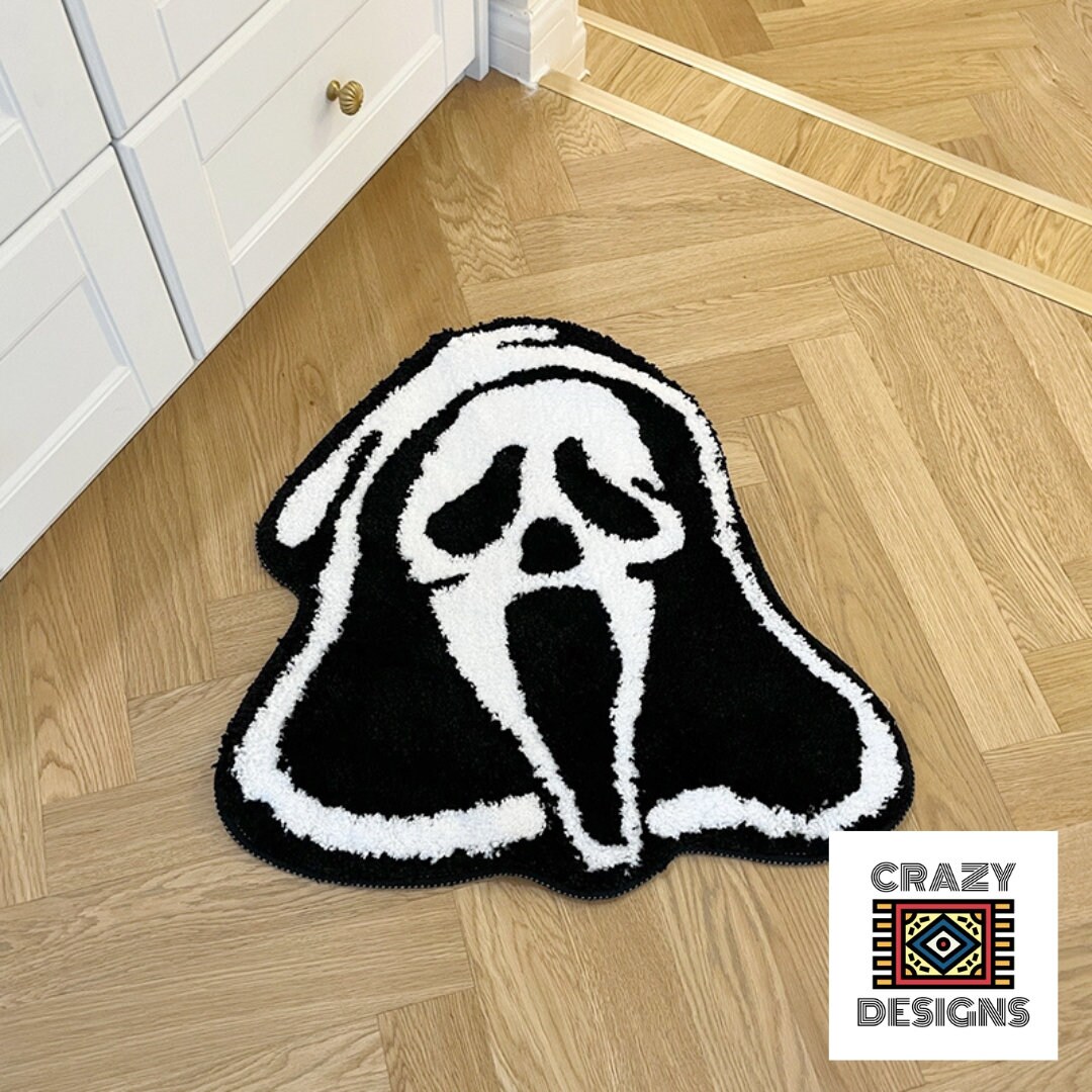 Custom Tufted Scream Hood Ghostface Halloween Non-slip Acrylic - Etsy ...