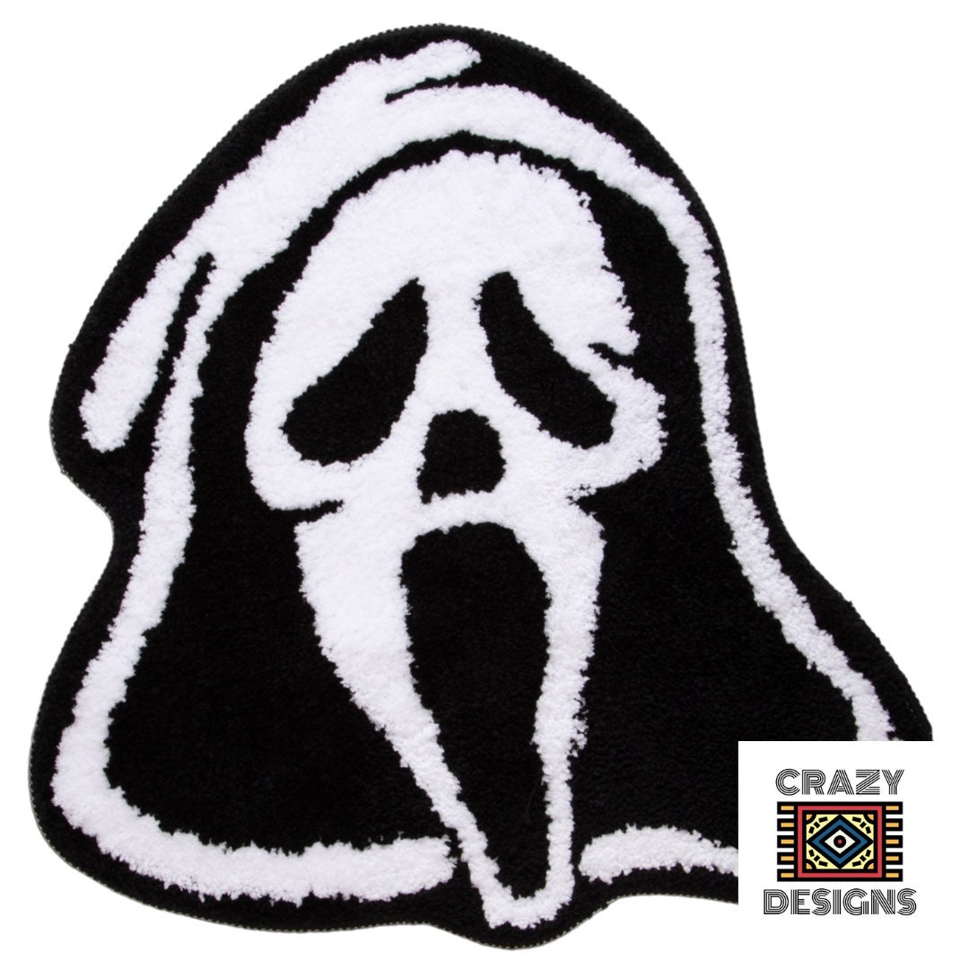 Custom Tufted Scream Hood Ghostface Halloween Non-slip Acrylic - Etsy ...