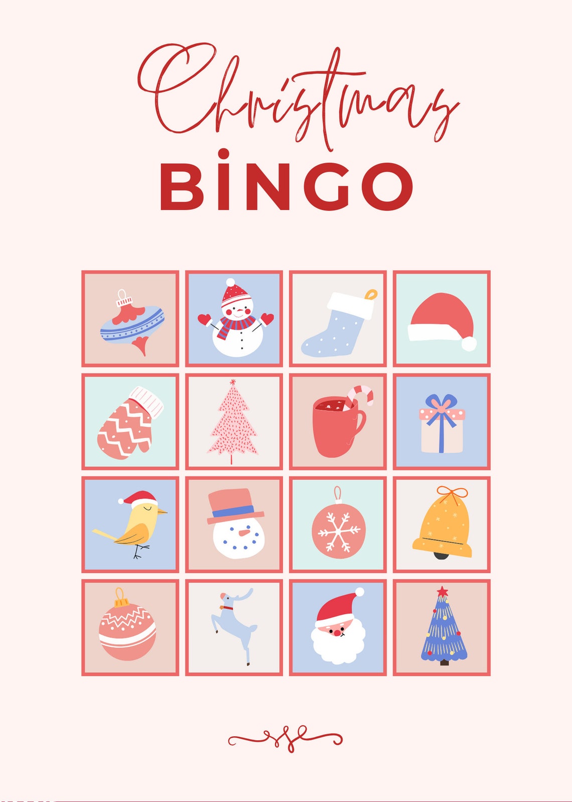 Christmas Bingo Cards, Printable Christmas Bingo, Christmas Party Game ...