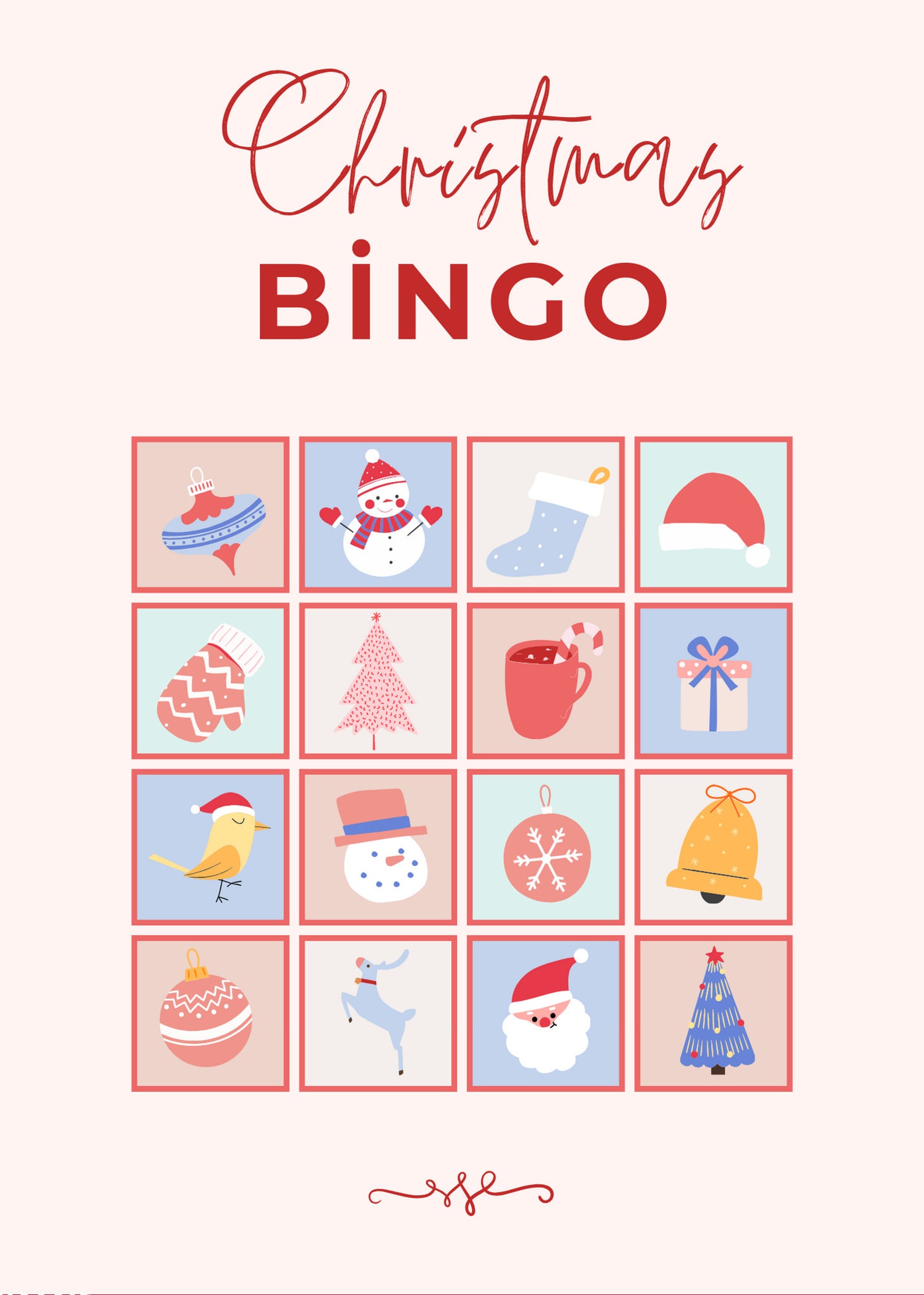 Christmas Bingo Cards, Printable Christmas Bingo, Christmas Party Game ...