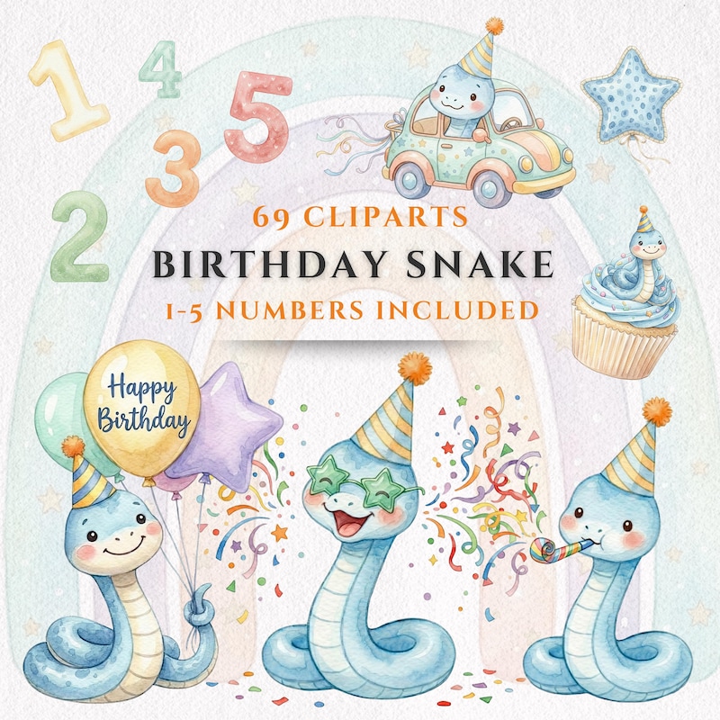 Reptile Cute Clipart - Etsy