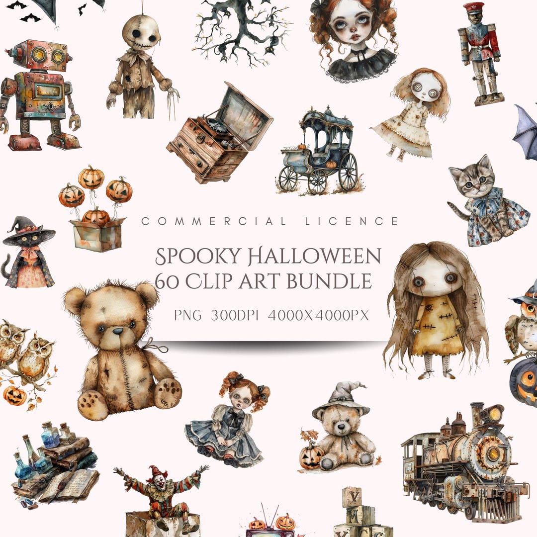 Spooky Season Clipart Digital Download Bundle for Any Halloween DIY ...