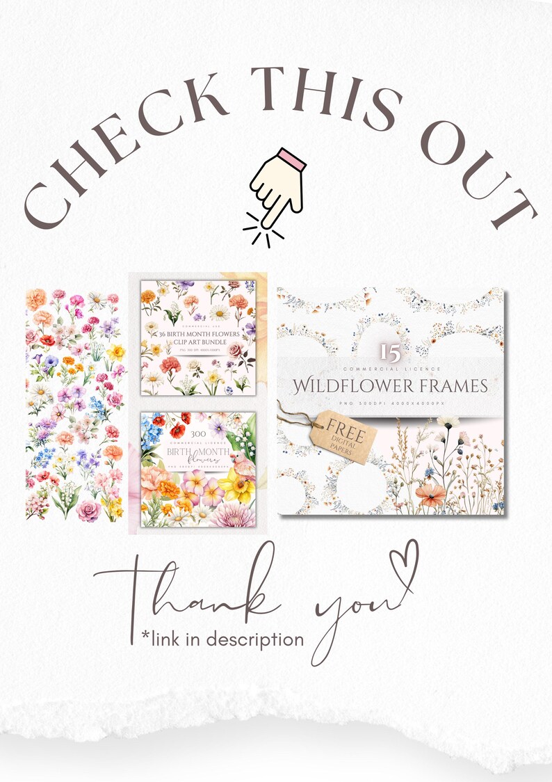 Watercolor Wildflower Clipart: Pastel Floral Borders, PNG Frames ...