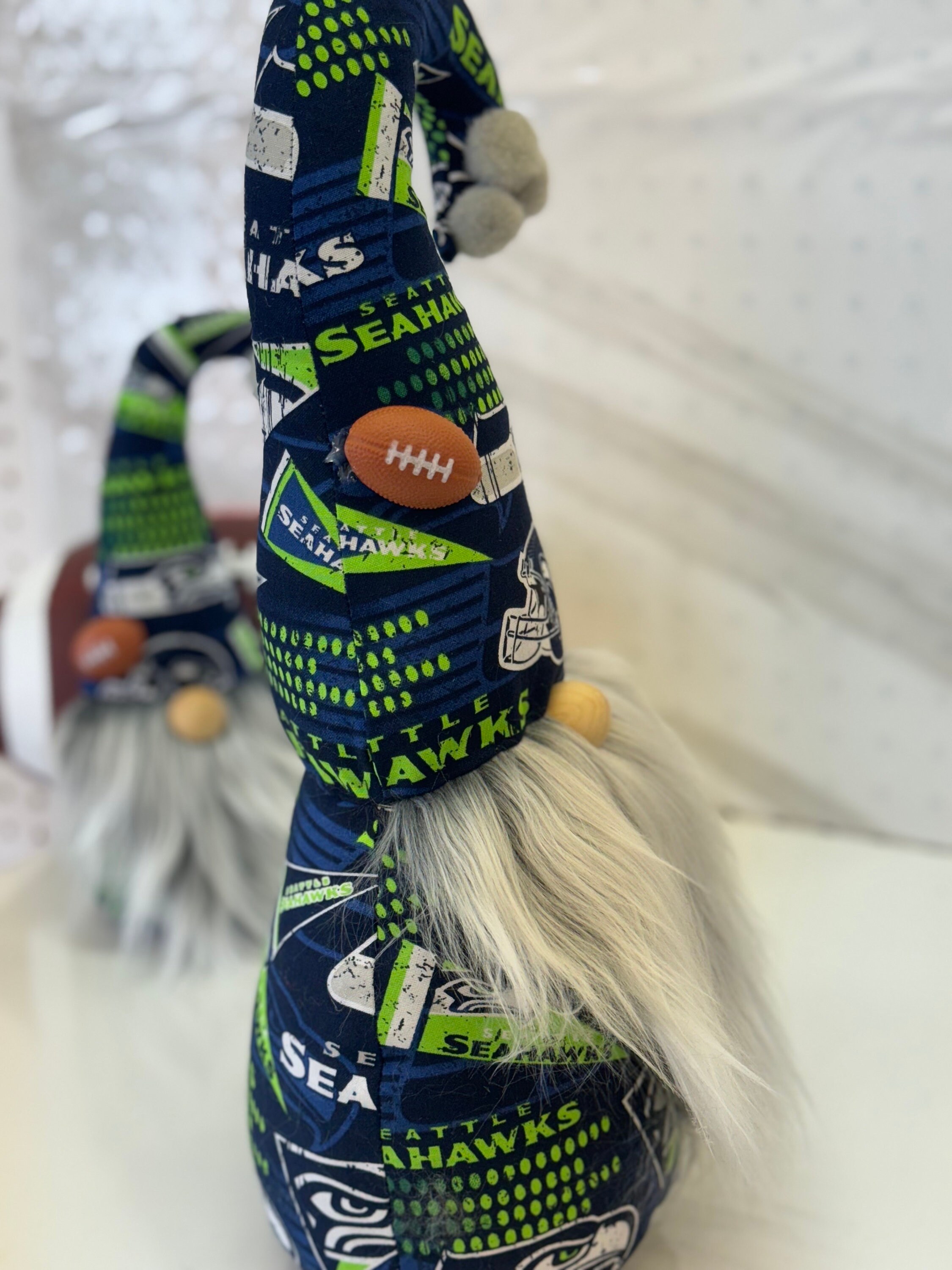 Seattle Seahawks Gnome, Faux Fur Beard, Football Decor - Etsy