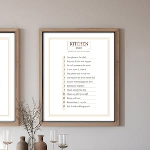 Kitchen Rules Poster - Etsy