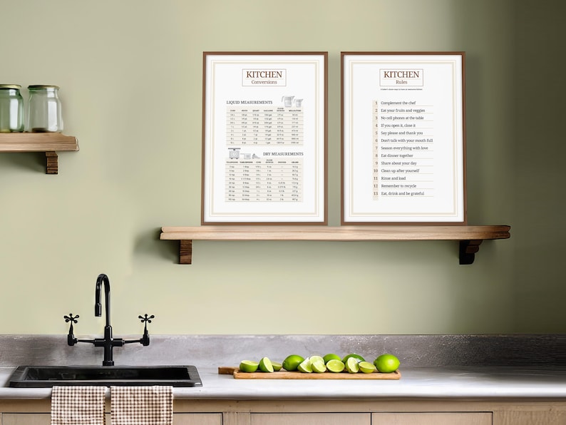 Kitchen Rules Poster - Etsy