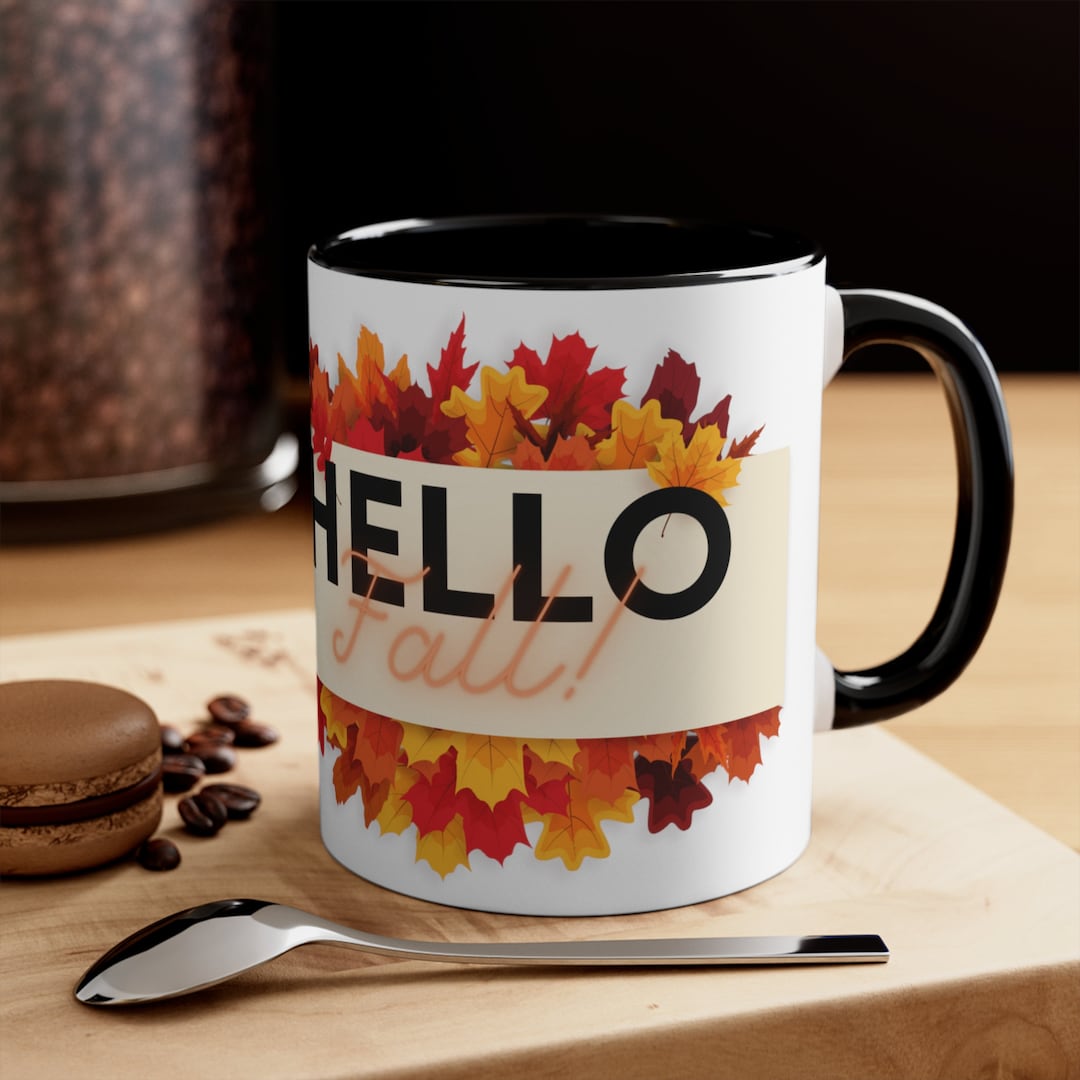Hello Fall Coffee Mug With a Beautiful Fall Theme on It. - Etsy